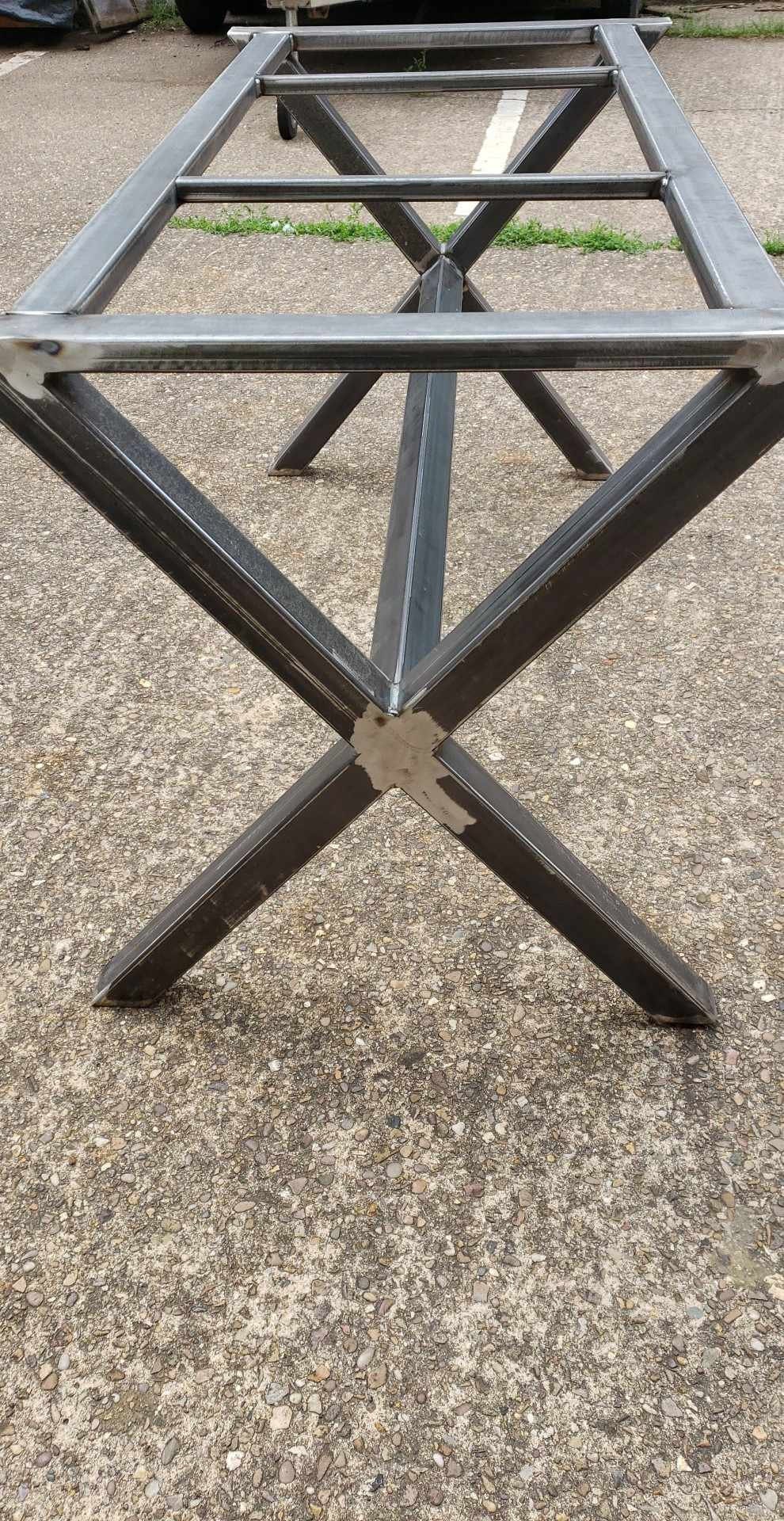 X Style Industrial Bespoke Raw Steel Metal Dinning / Coffee Table ...