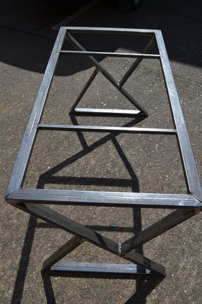 Industrial Bespoke Raw Steel Metal Dinning / Coffee Table Benches /base ...