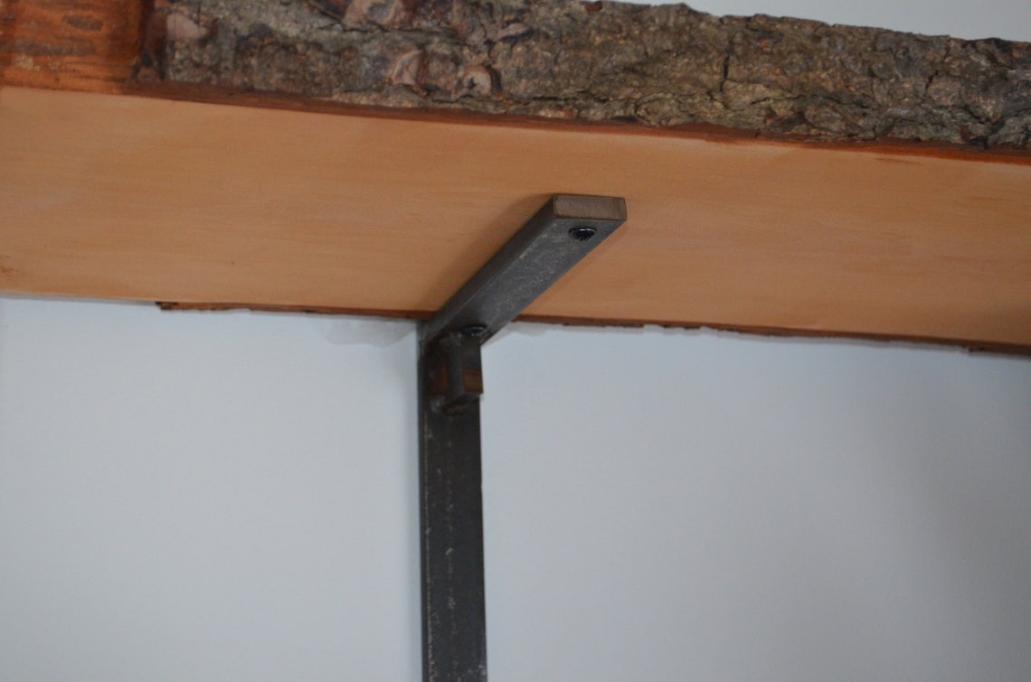 Bespoke Industrial Live Edge Wall Shelf Storage Kit / Set - Etsy