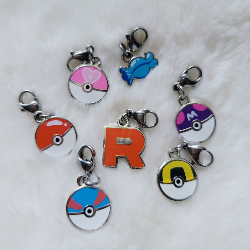Pokeball Charm - Etsy