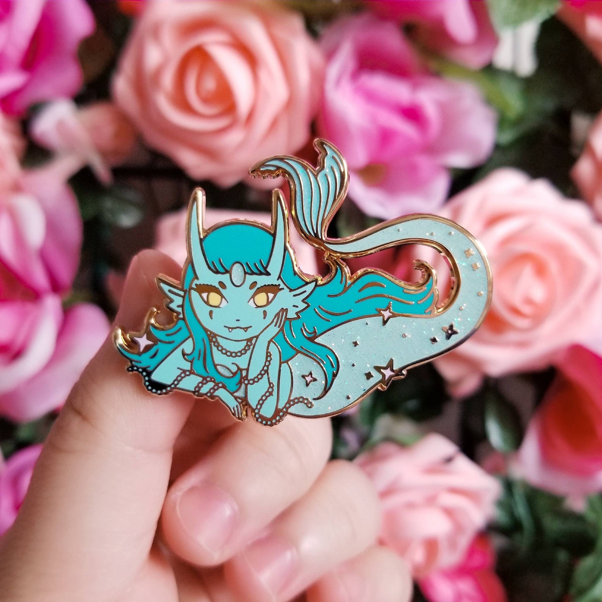 Opal Mermaid Pin | Mermay 2020 Collection | Gold Plated Hard Enamel - Etsy