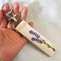 Custom Purple Flower Keychain - Etsy