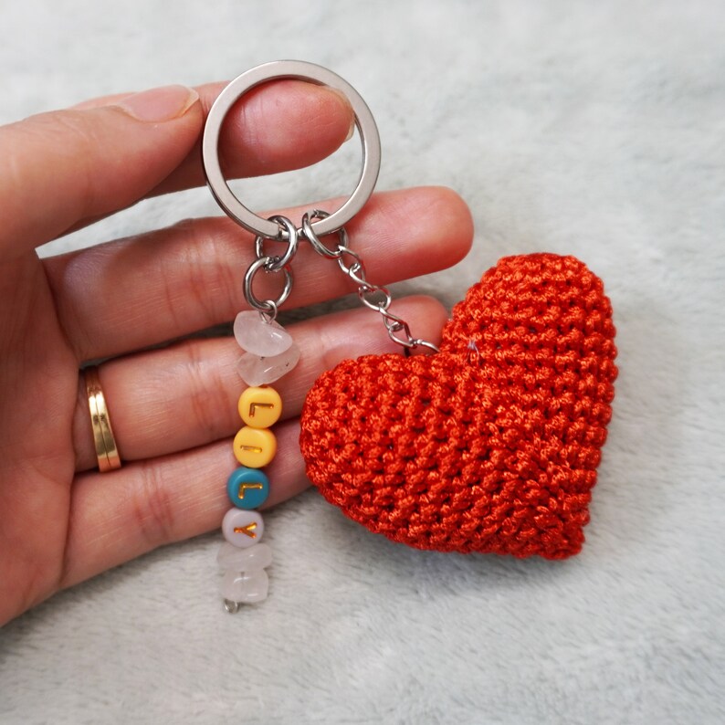 Personalized Keychain, Custom Beaded Name Keychain, Custom Keychain ...