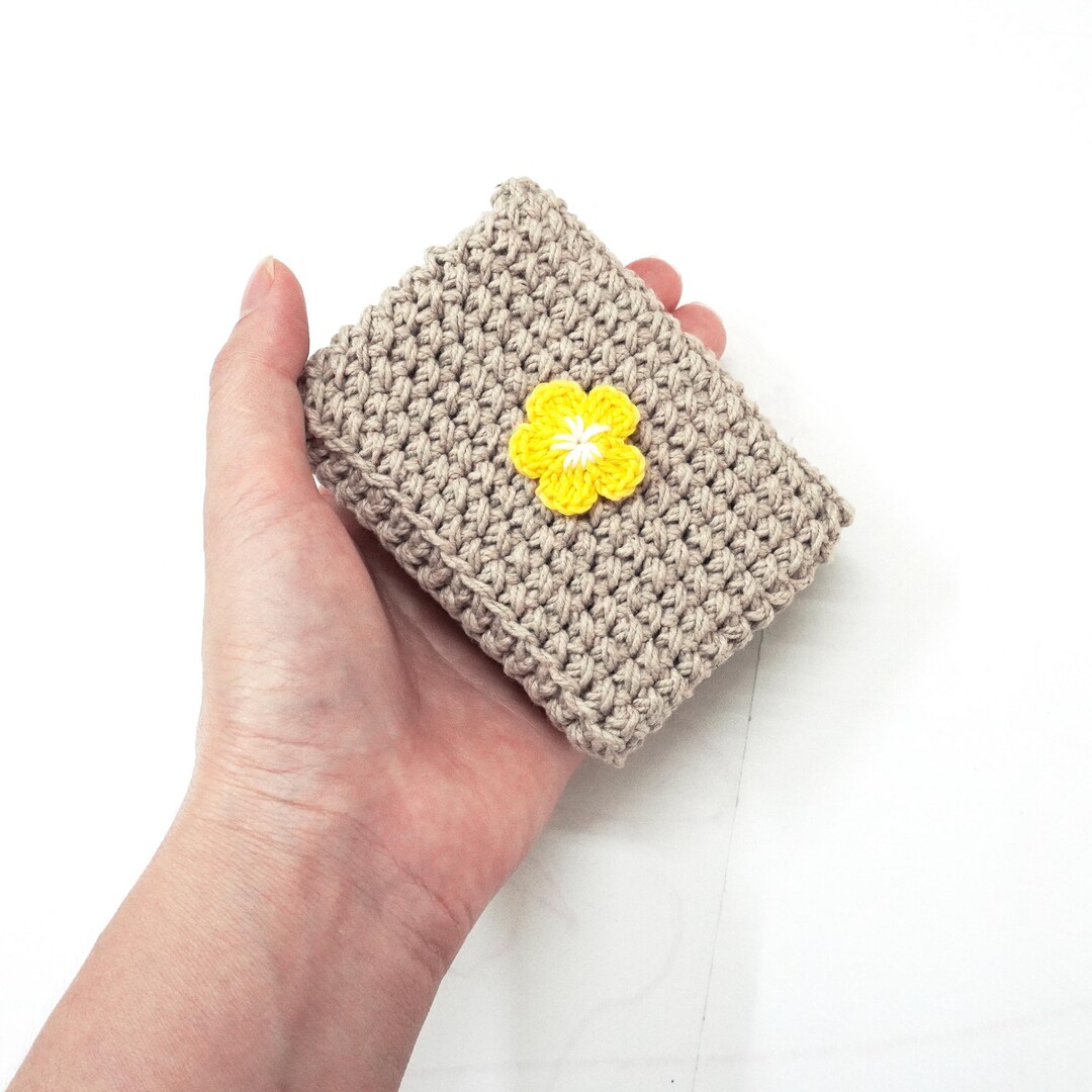 Compact Crochet Wallet - Handmade Card Holder for Everyday Use - Etsy