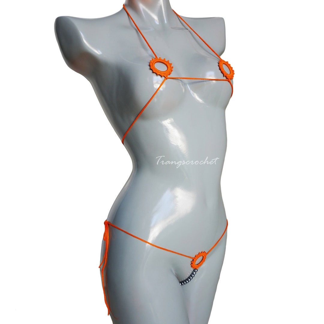 Extreme Micro G-string Bikini Crochet See Through Bikini - Etsy