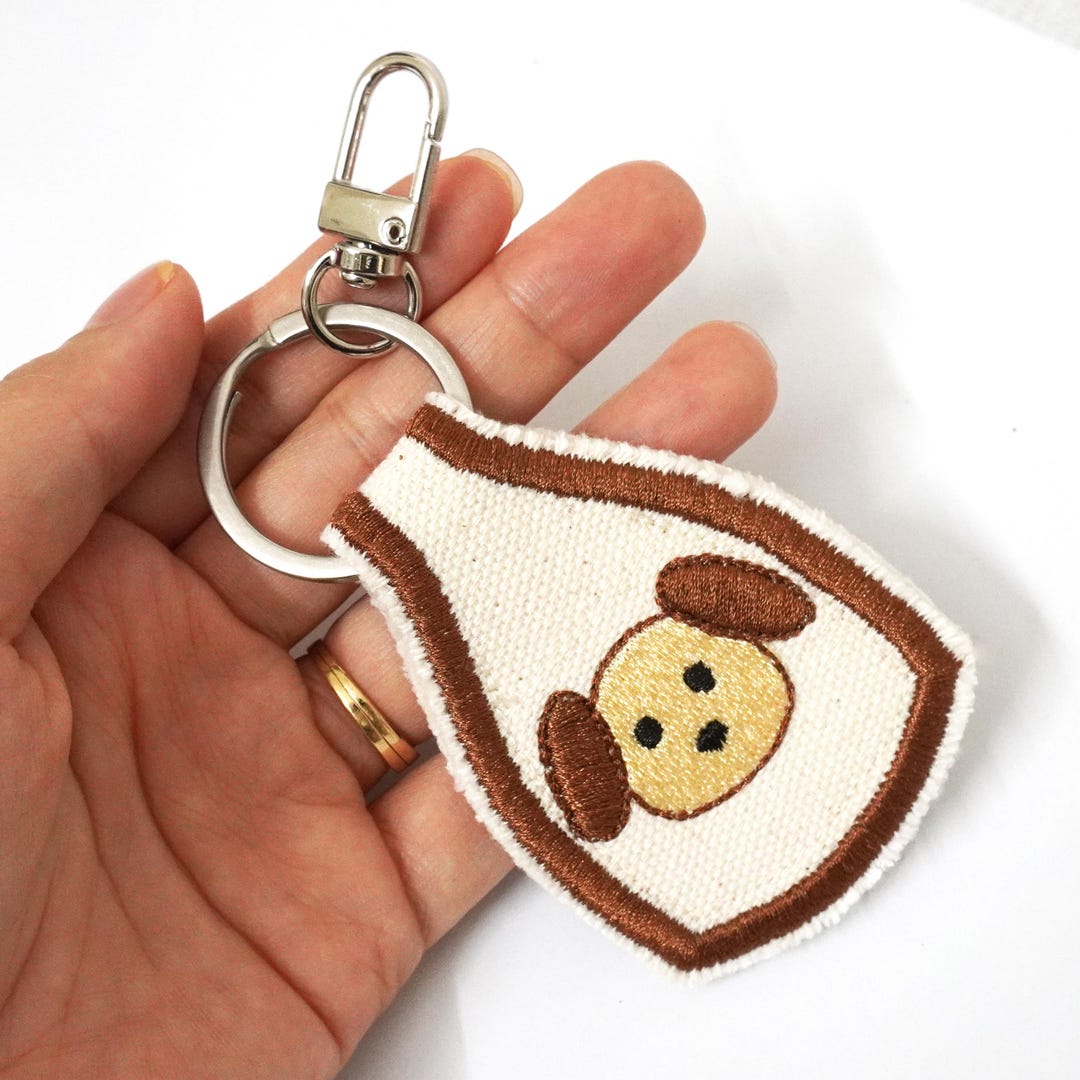 Personalized Canvas Keychain With Custom Name – Embroidered Dog ...