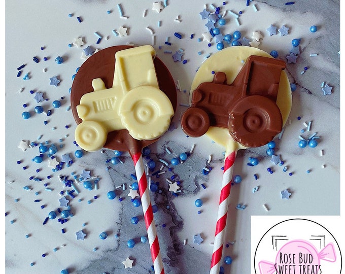 Belgian Chocolate Tractor Lollipop. Lolly. Lollies. Party Favours ...