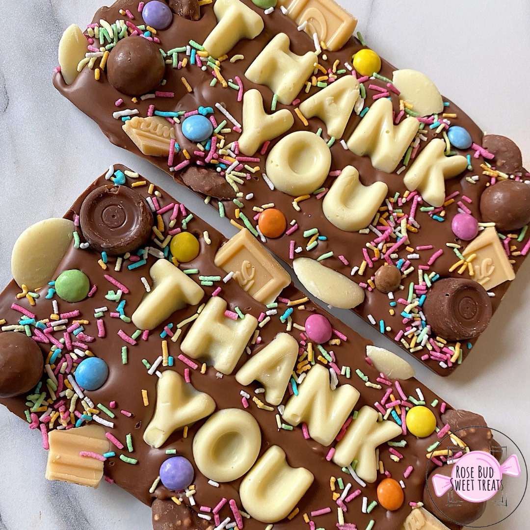 Thank You Belgian Chocolate Slab! Bar | Gift | Thanks | Present - Etsy UK