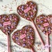 Personalised Heart Lollies - Belgian Chocolate | Pink or Blue - Etsy UK