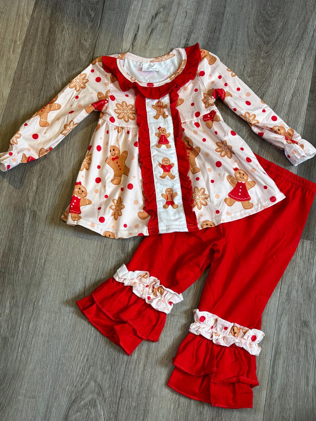 Gingerbread Christmas Outfit, Christmas Clothes, Toddler Gingerbread ...