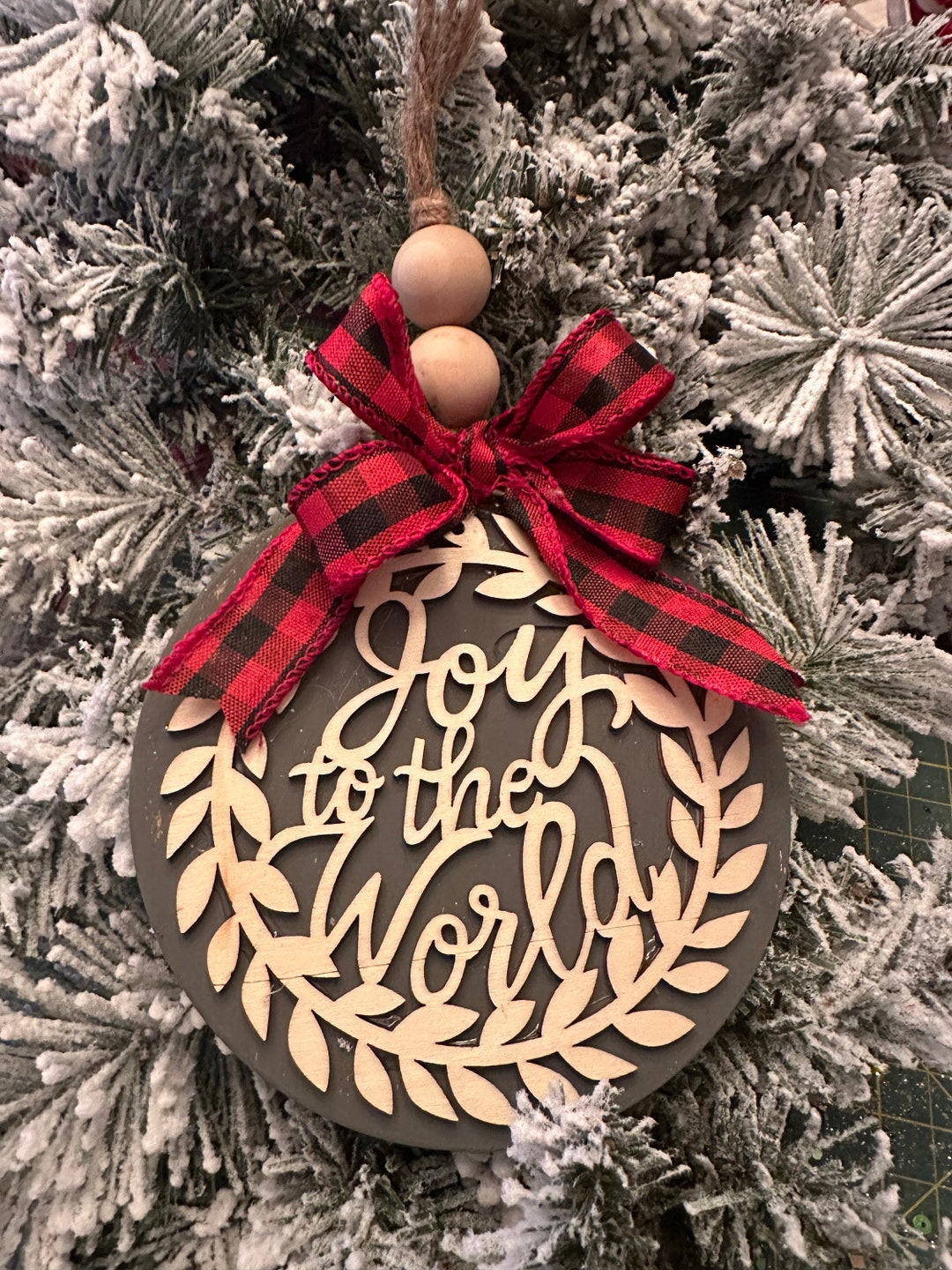 Christmas Ornament Joy to the World Ornament - Etsy