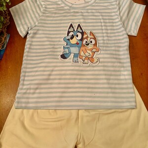 Toddler Bluey Outfit, Bluey Outfit, Bluey Short Outfit, Toddler Bluey ...