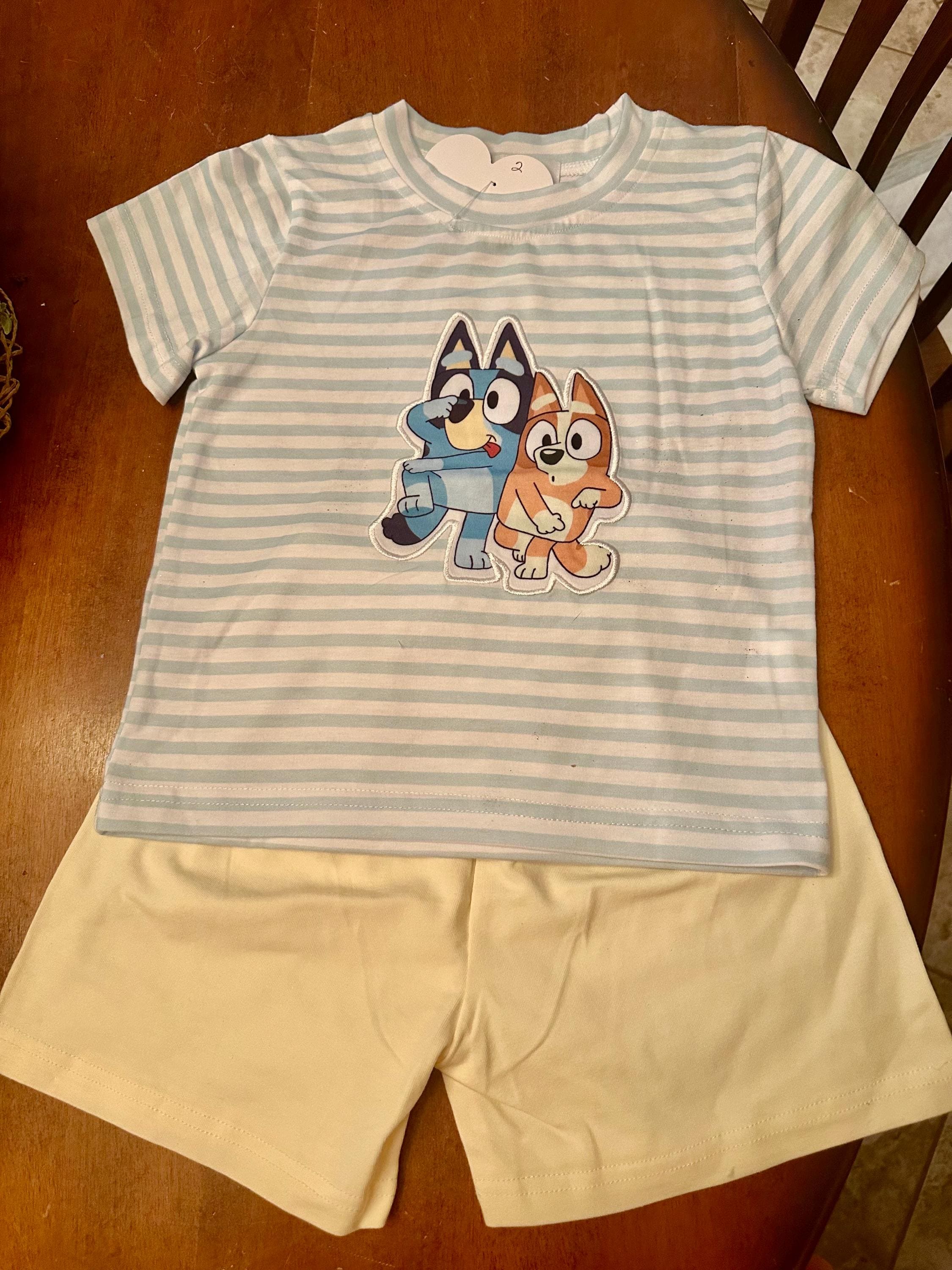 Toddler Bluey Outfit, Bluey Outfit, Bluey Short Outfit, Toddler Bluey ...