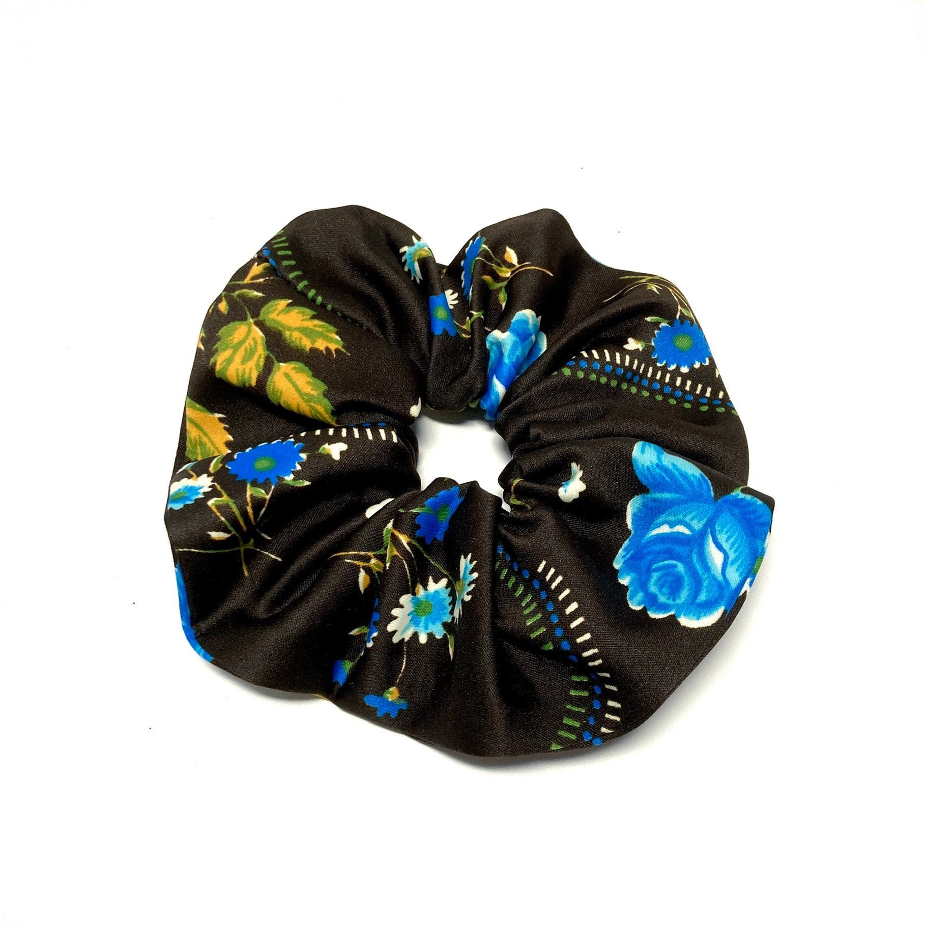 Floral Scrunchie, Floral Elastics, Unique Hair Ties, Zero Waste ...