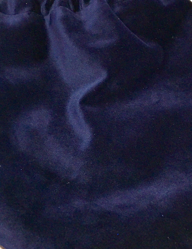 Blue Velvet Bag With Tassel, Handmade Unique Bag, Zero Waste Recycled ...