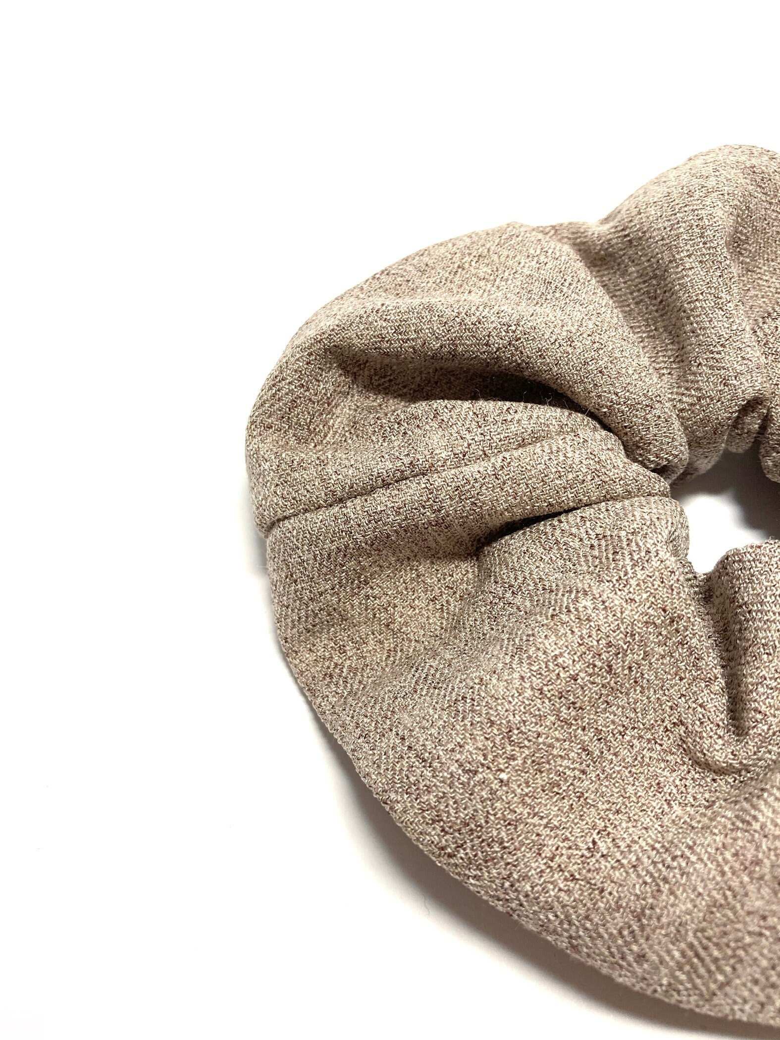 Beige Scrunchie, Handmade Unique Hair Ties, Zero Waste Upcycled ...