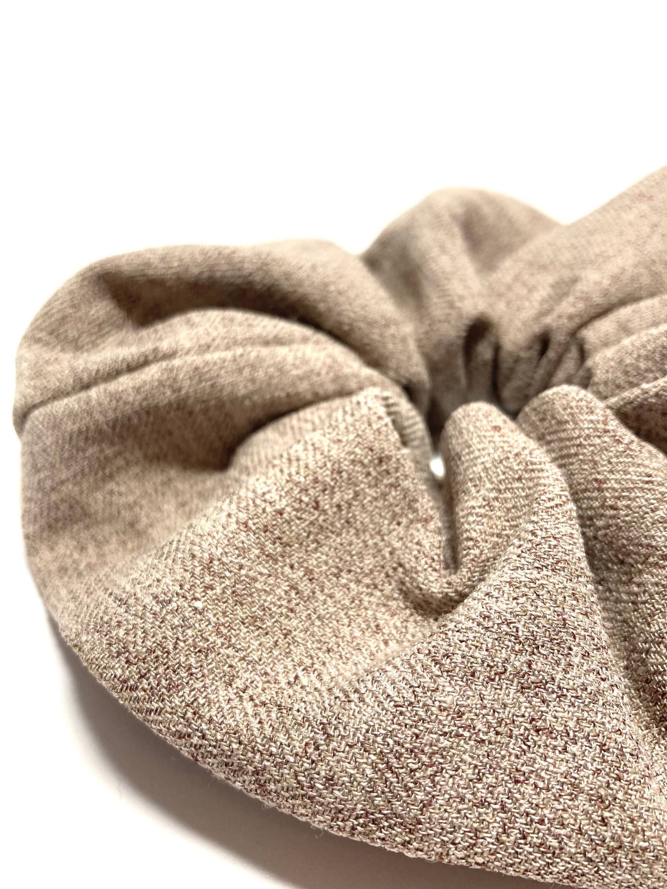 Beige Scrunchie, Handmade Unique Hair Ties, Zero Waste Upcycled ...