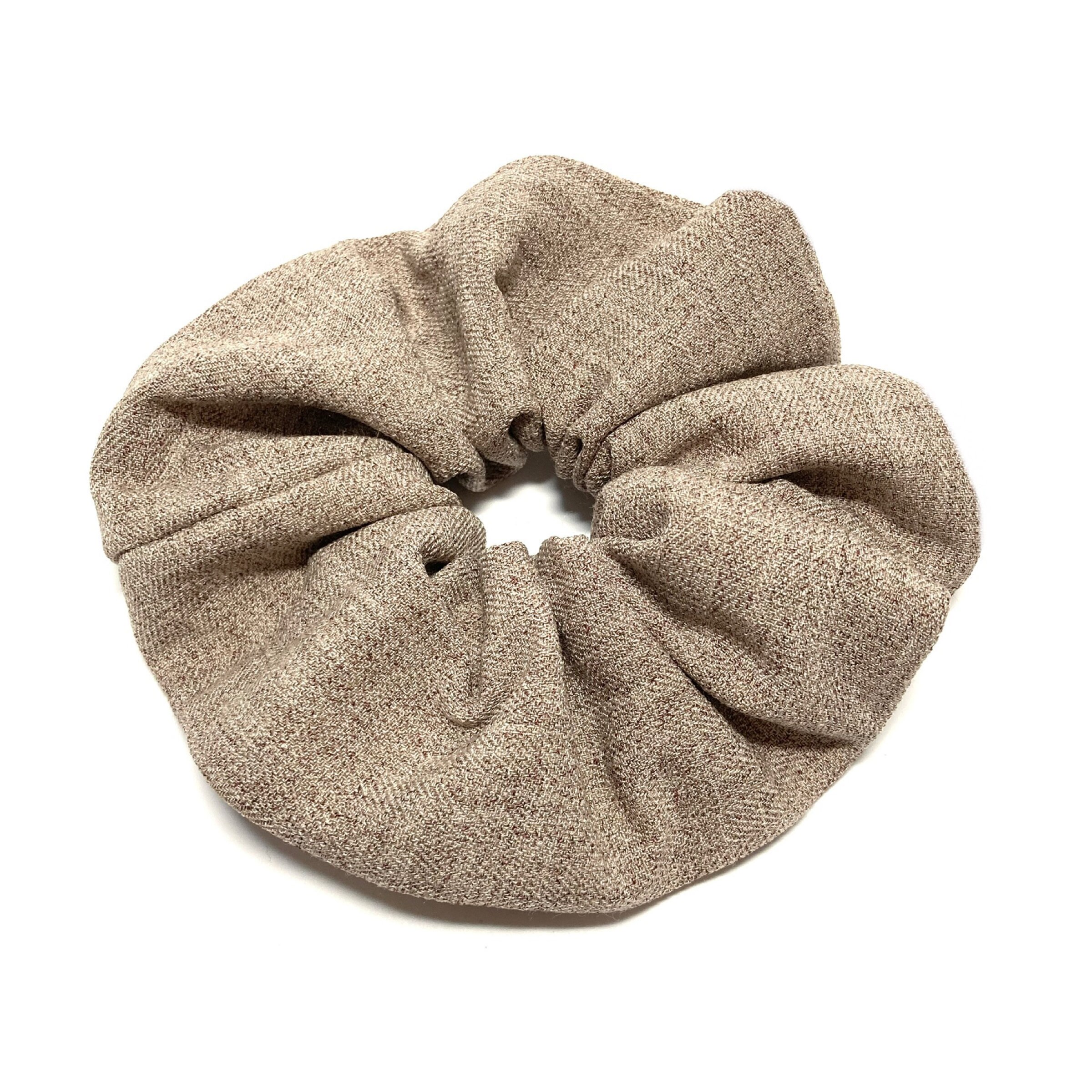 Beige Scrunchie, Handmade Unique Hair Ties, Zero Waste Upcycled ...