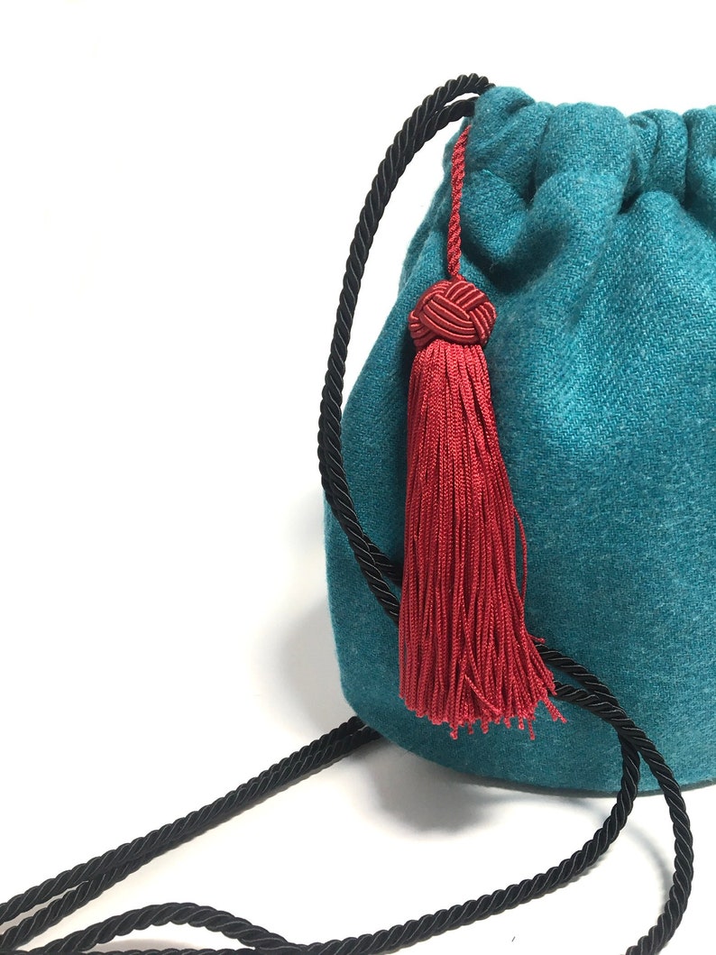 Blue woolen bag handmade upcycled bag boho bag blue casual | Etsy