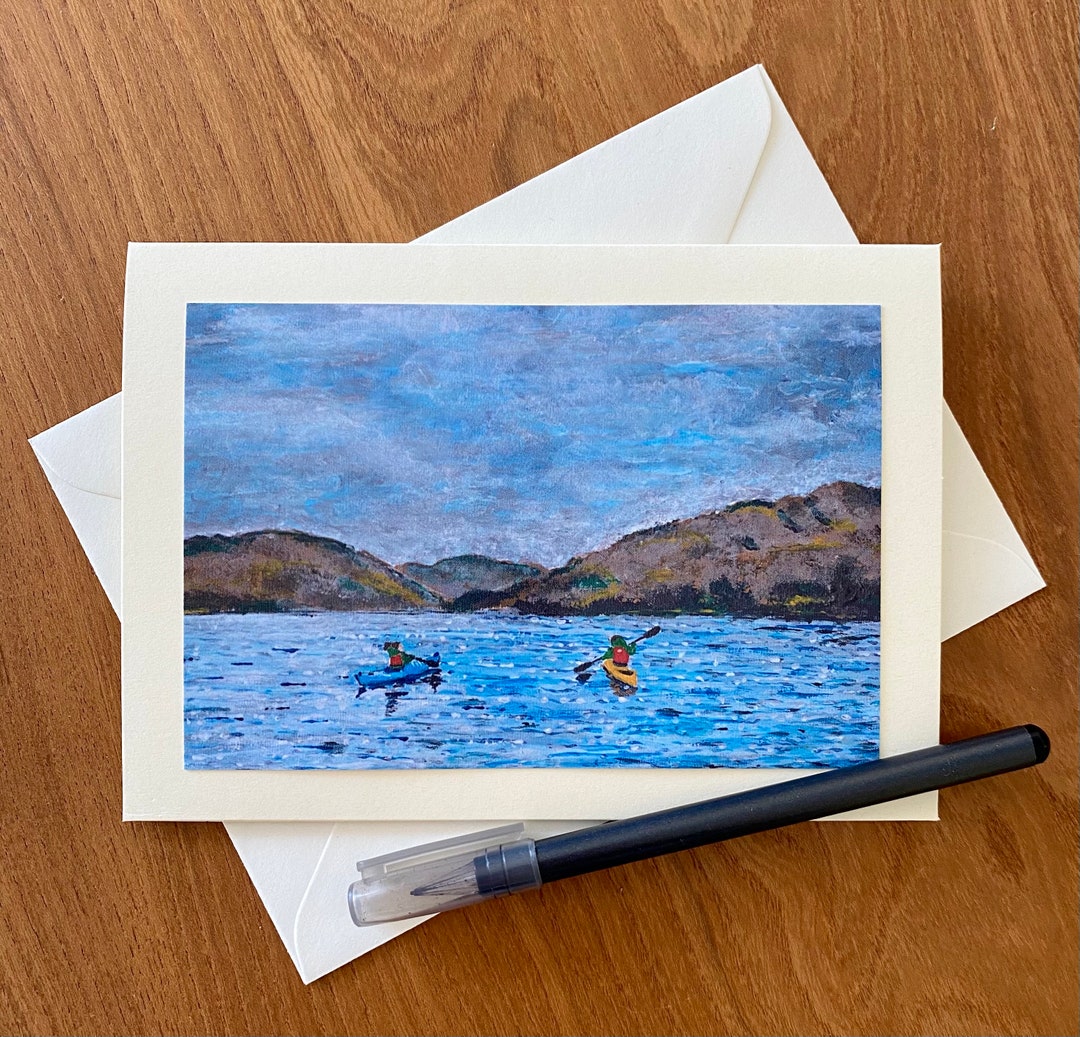 Highlands Scotland, Kayaking, Canoeing, Greetings Card, Birthday Card ...