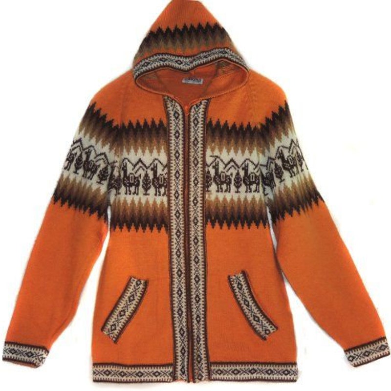 Orange Wool Sweater - Etsy