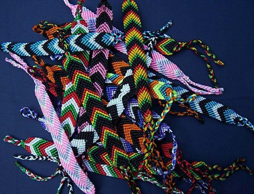 12 Friendship Bracelets. Palm Tree Style 0.75 Inches Wide. Handmade in ...