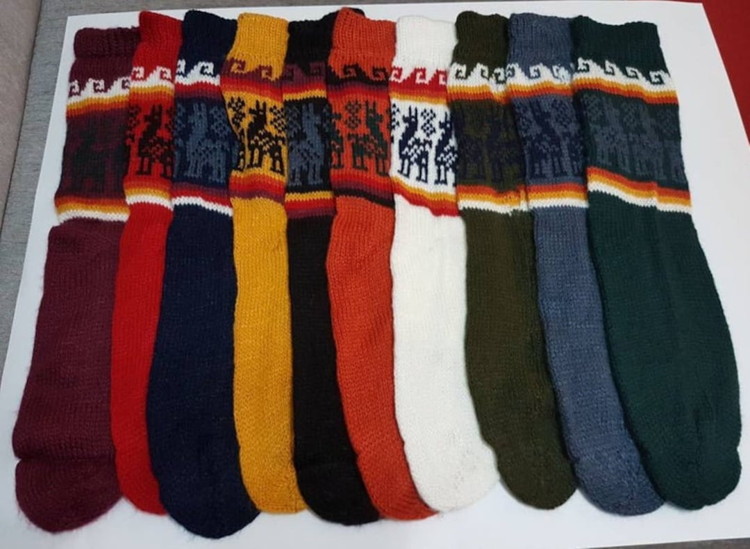 10 Pairs Peruvian Alpaca Socks - Etsy