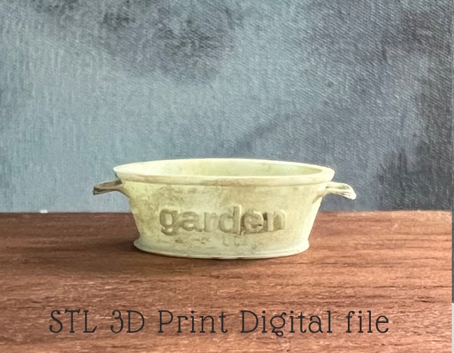 3D Print File Dollhouse Miniature Garden Planter STL Digital Download ...