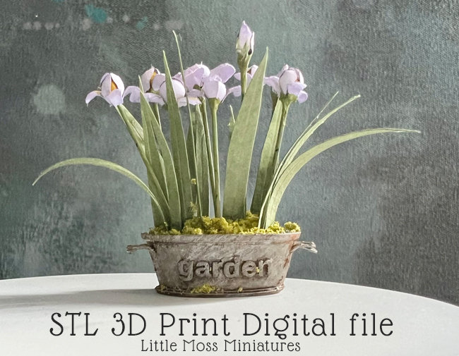 3D Print File Dollhouse Miniature Garden Planter STL Digital Download ...