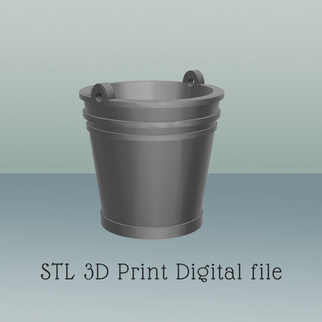 3D Print File Dollhouse Miniature Bucket STL Digital Download - Etsy