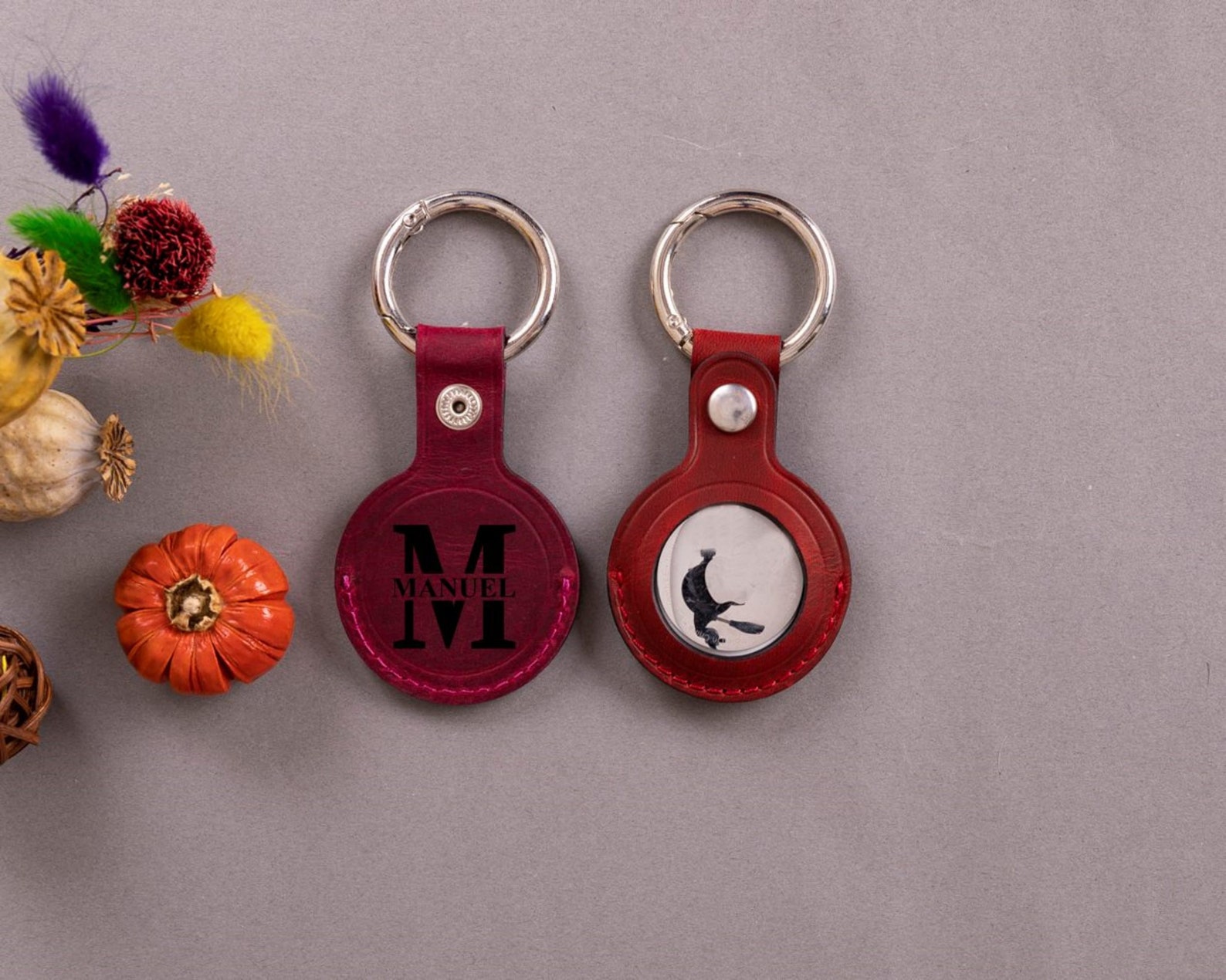 AirTag Holder, AirTag Keychain, AirTag Case, Leather AirTag Keychain ...