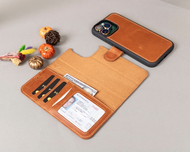 Iphone 14 Pro Max Leather Wallet Case Iphone 14 Pro Max Plus - Etsy