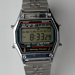 Kessel K 607M Chrono Melody Alarm. Vintage Original Early Digital Watch ...