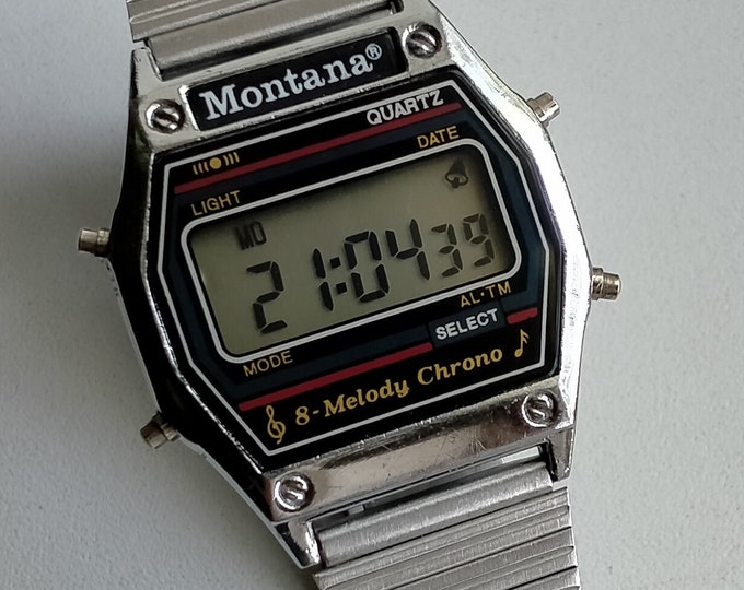 Montana PF PAM352 Chronograph Melody Alarm. Vintage Original Digital ...