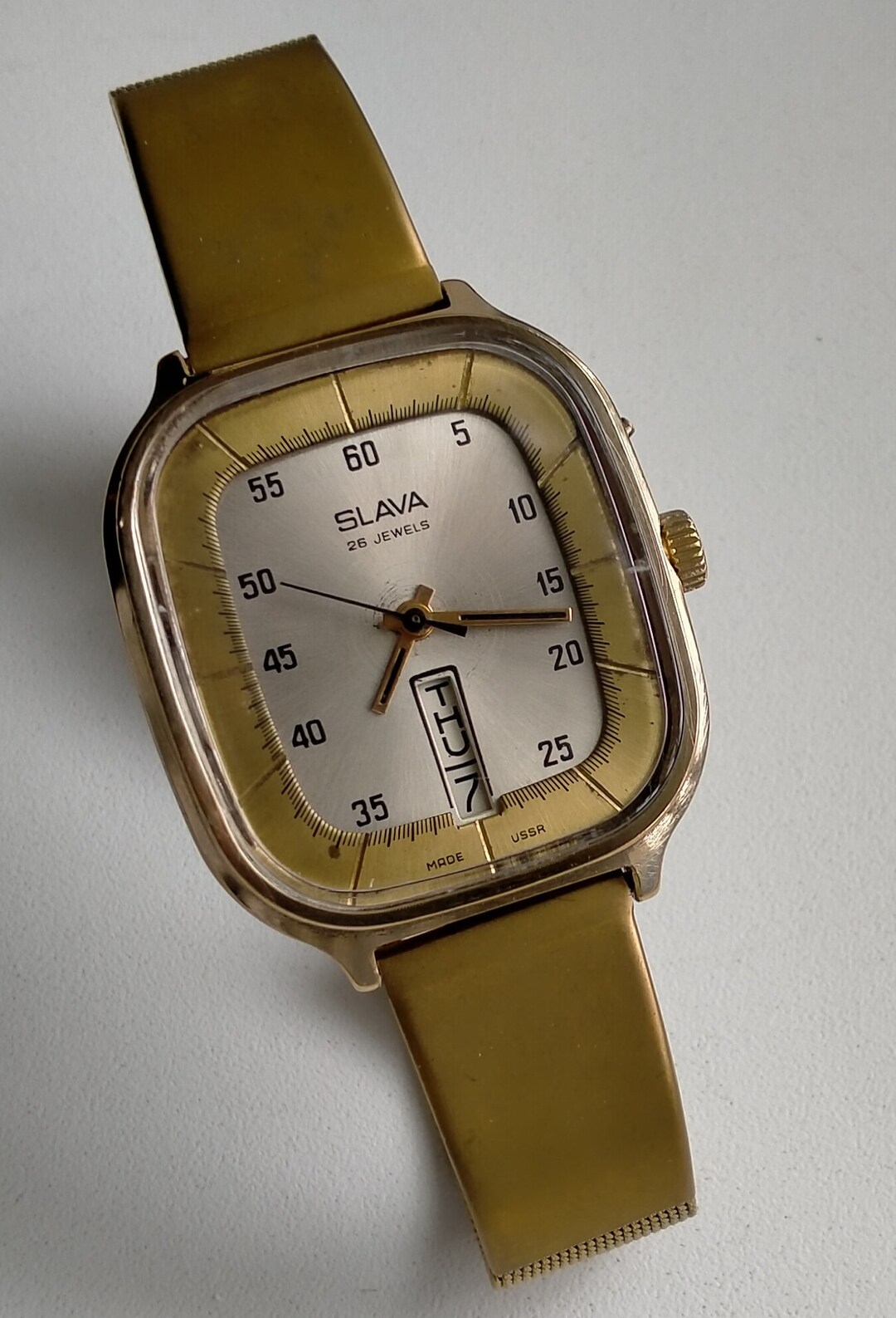 Slava 2428 fridge. Gold Plated. Vintage Original Soviet Mechanical ...