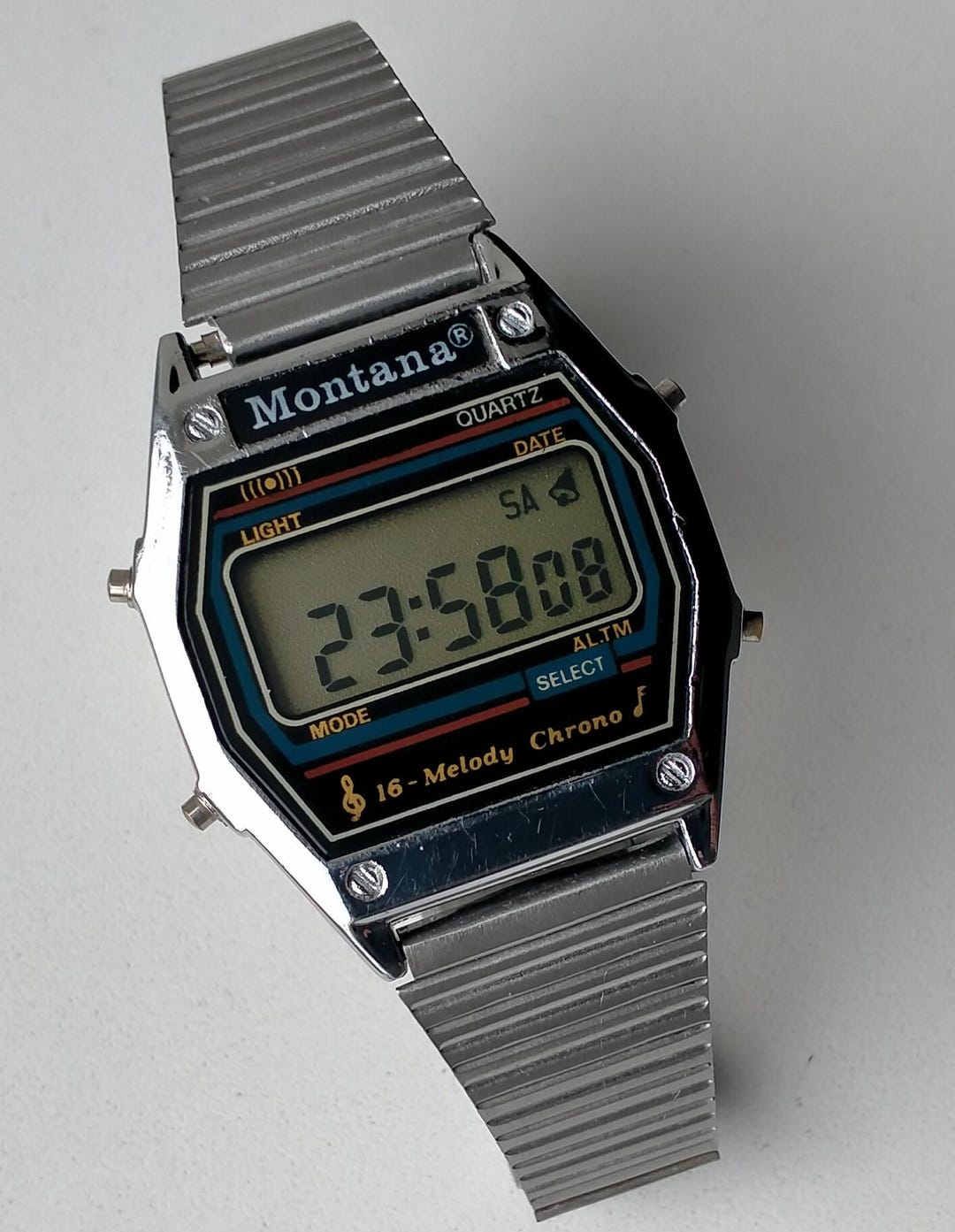 Montana PF PAM350 Chronograph Melody Alarm. Vintage Original Digital ...