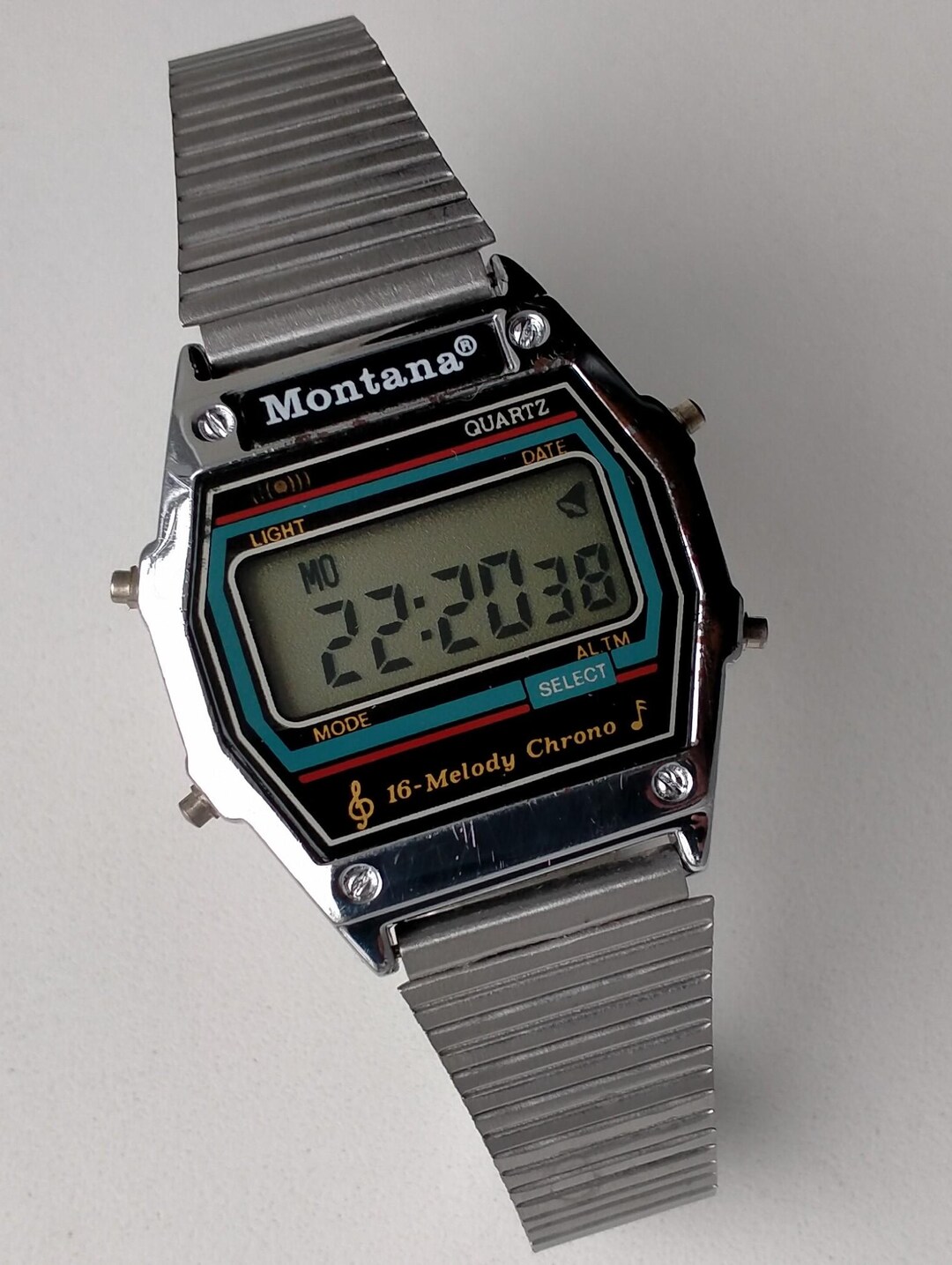 Montana PF PAM352 Chronograph Melody Alarm. Vintage Original Digital ...