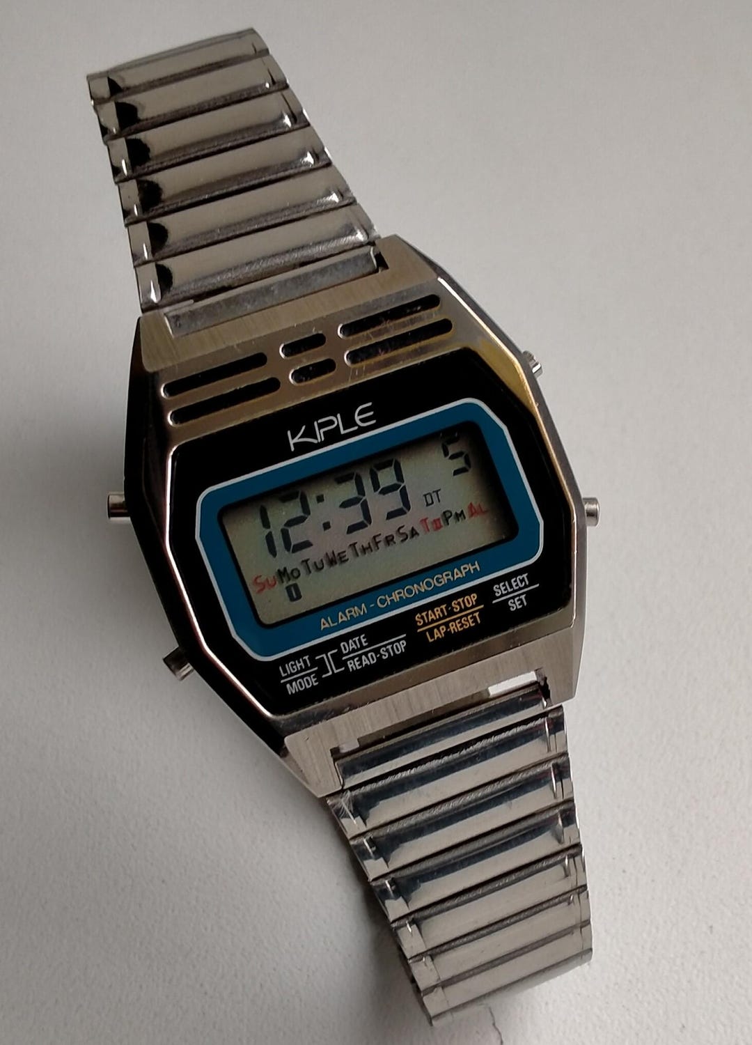 KIPLE W4G 23380 Chronograph Alarm. Vintage Original Digital Stylish ...