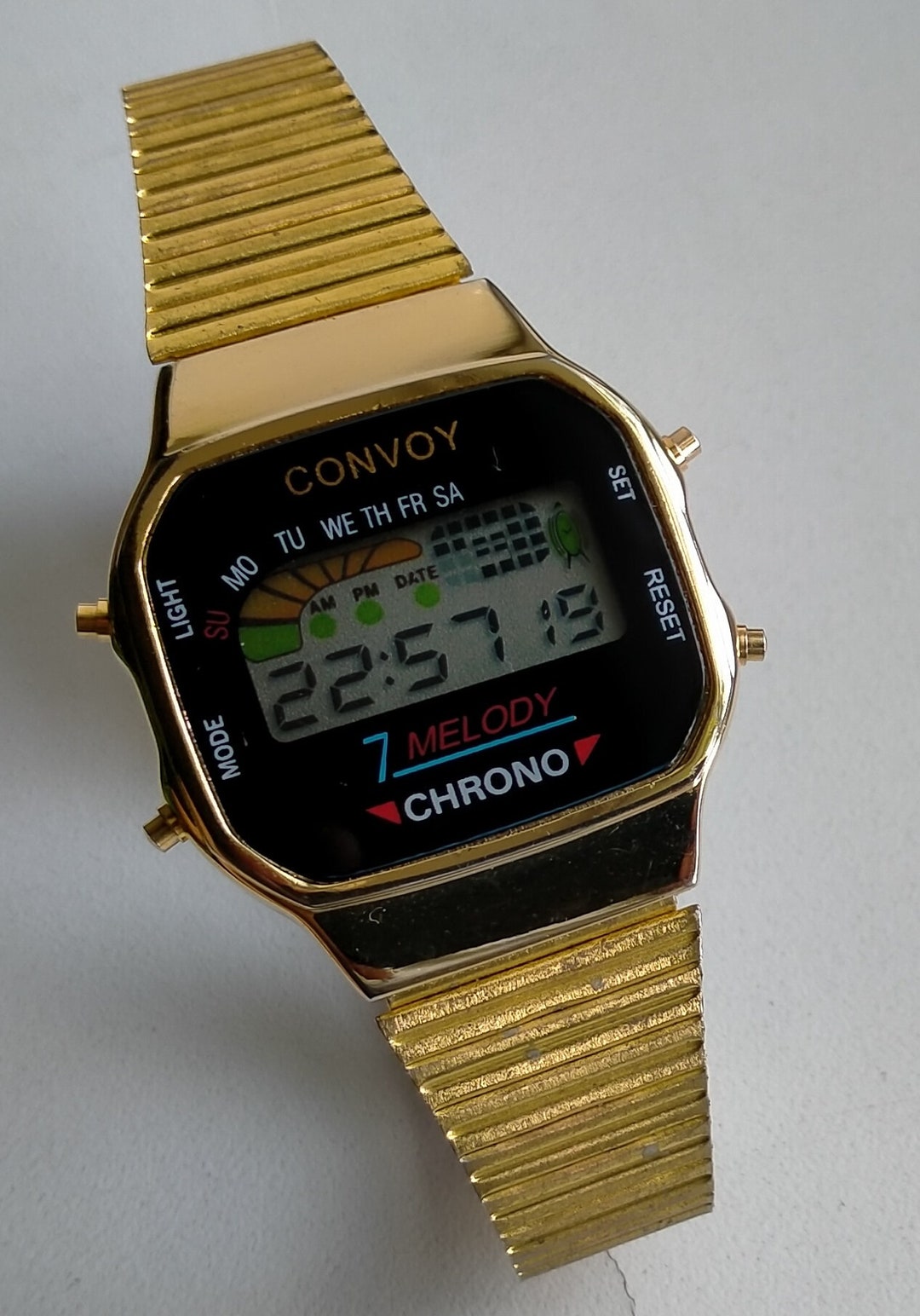 NOS Convoy PF PAM352 Chronograph Melody Alarm. Vintage Original Digital ...