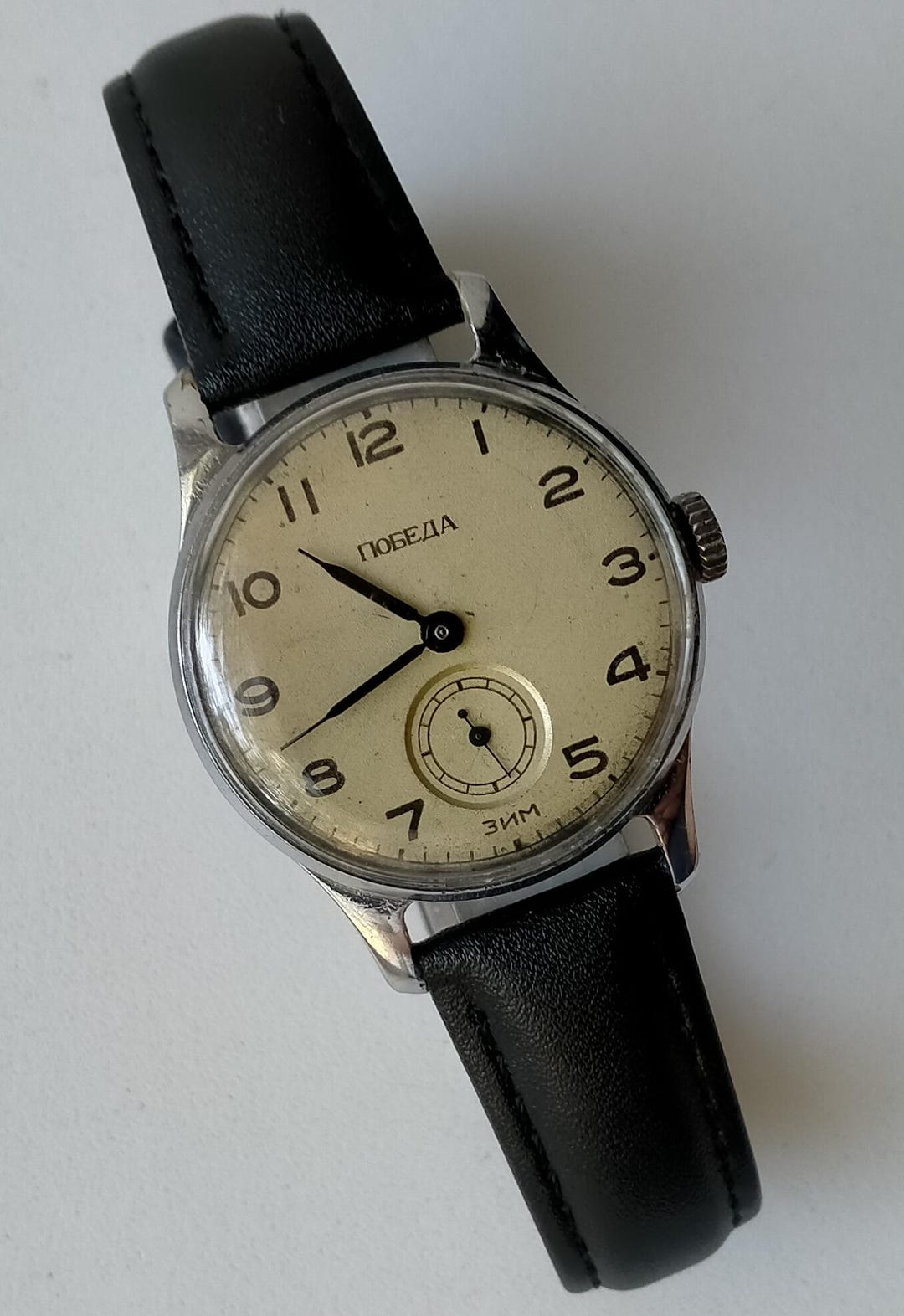 Pobeda ZIM 2602. Double Logo. Vintage Original Soviet Mechanical ...