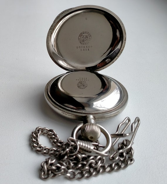 Billodes (Zenith) Pocket Watch with Chain. Enamel Dia… - Gem
