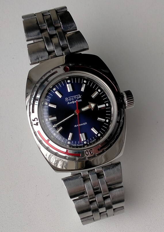 Soviet Vostok Amphibian Diver Watch Anti-magnetic USSR - Gem