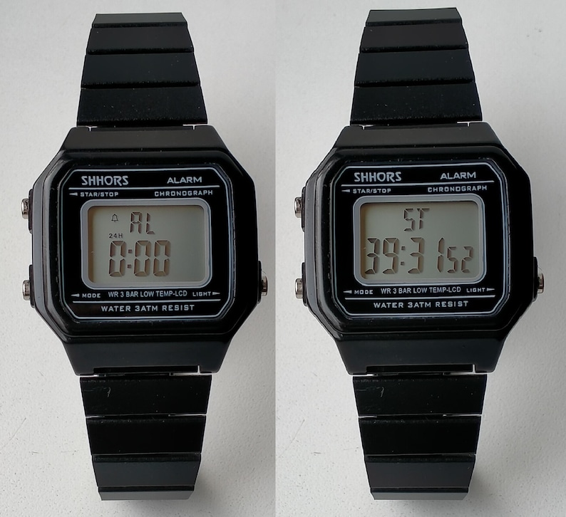 SHHORS SH-0316B Alarm Chronograph. Water Resistant. Original Vintage ...