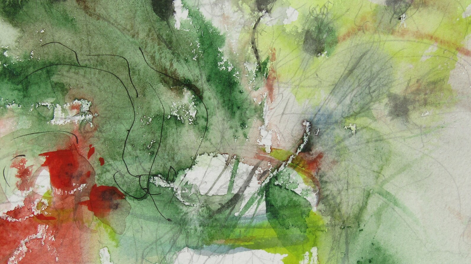 An ORIGINAL Semi-abstract Watercolour Painting Nature Gift Present ...