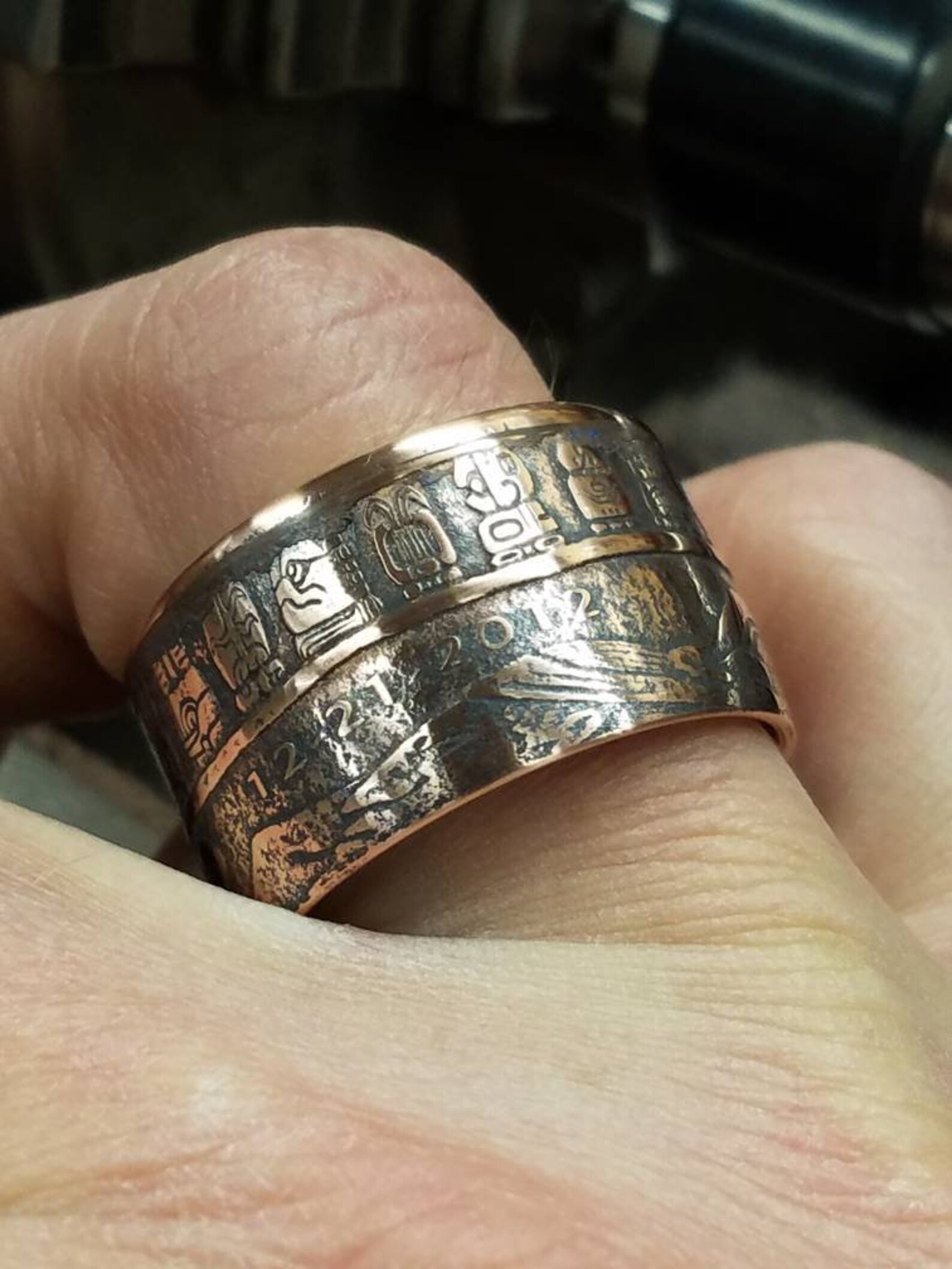 Mayan Calendar 1 Oz Copper Coin Ring - Etsy