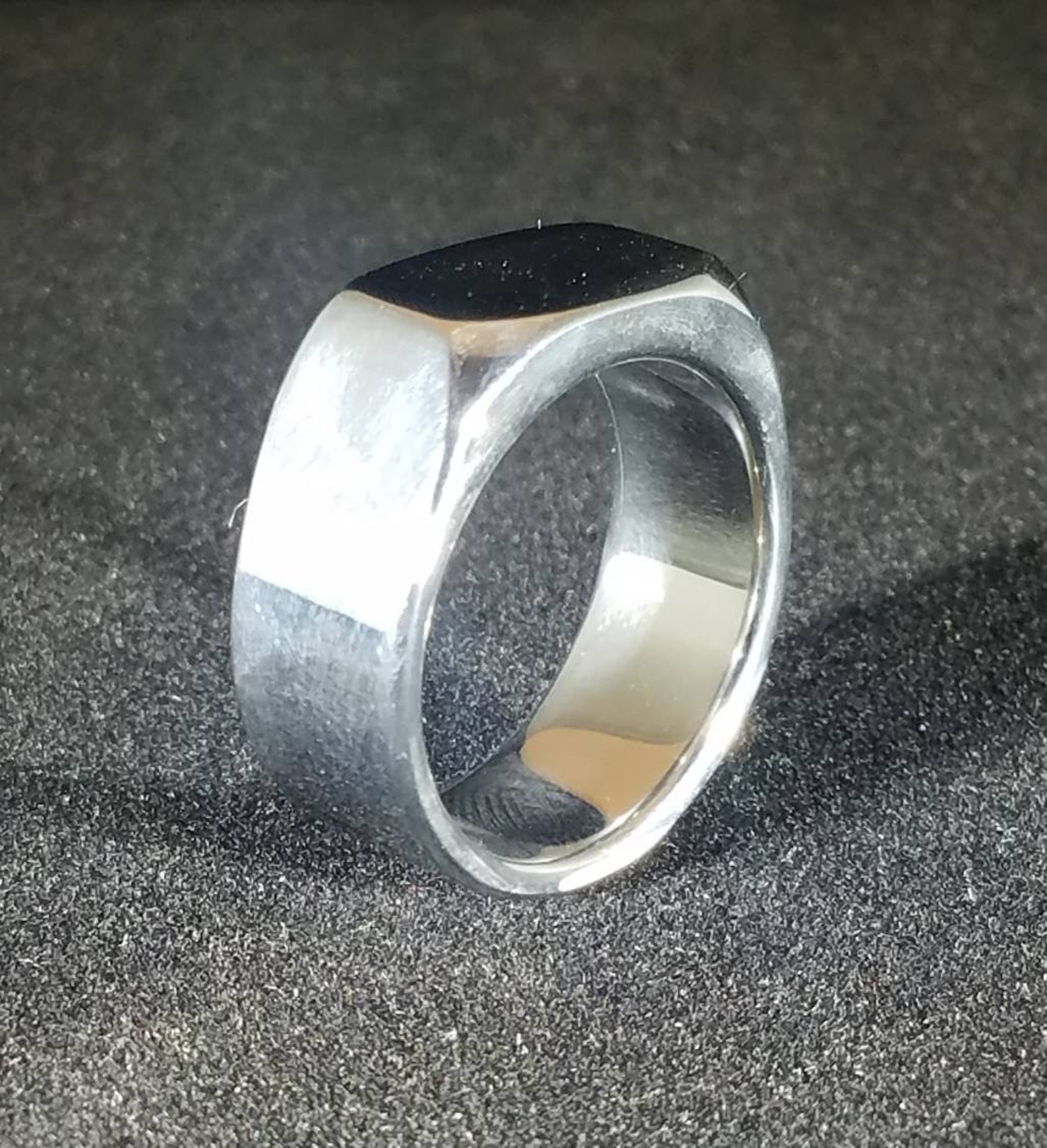 Stainless Steel Signet Ring - Etsy
