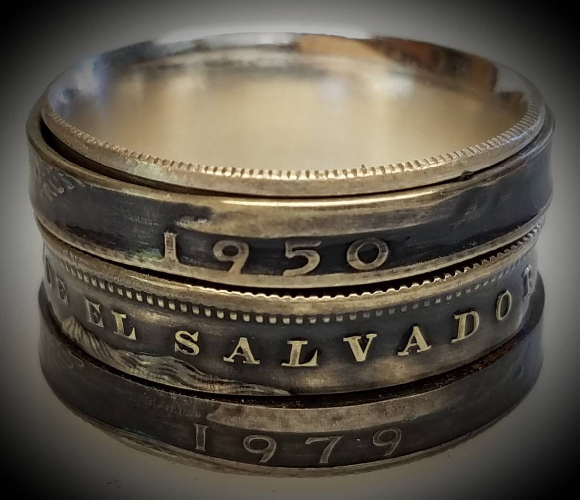 Custom Four Coin, Three Spinner Rings, Coin Ring. - Etsy