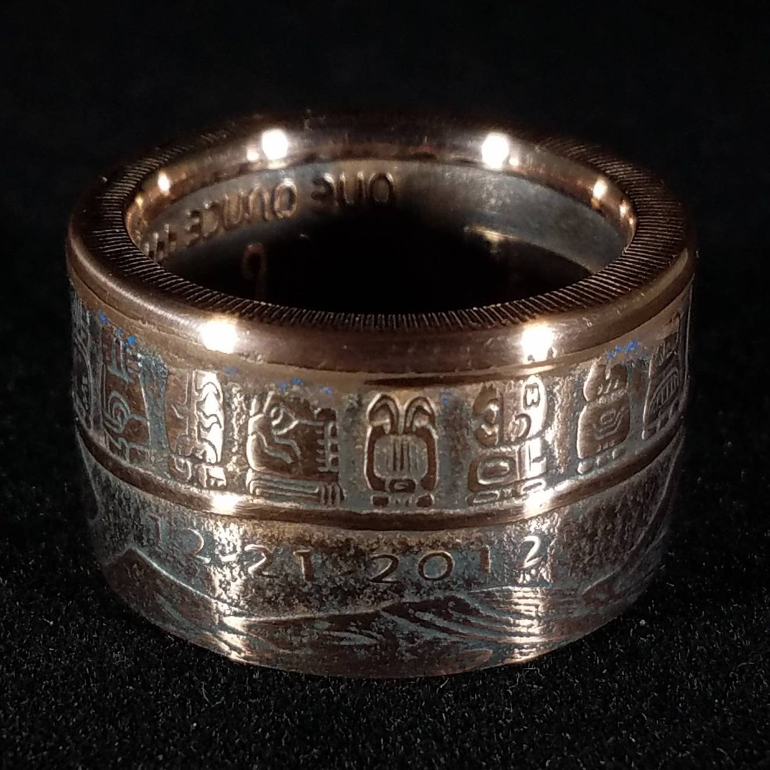 Mayan Calendar 1 Oz Copper Coin Ring - Etsy