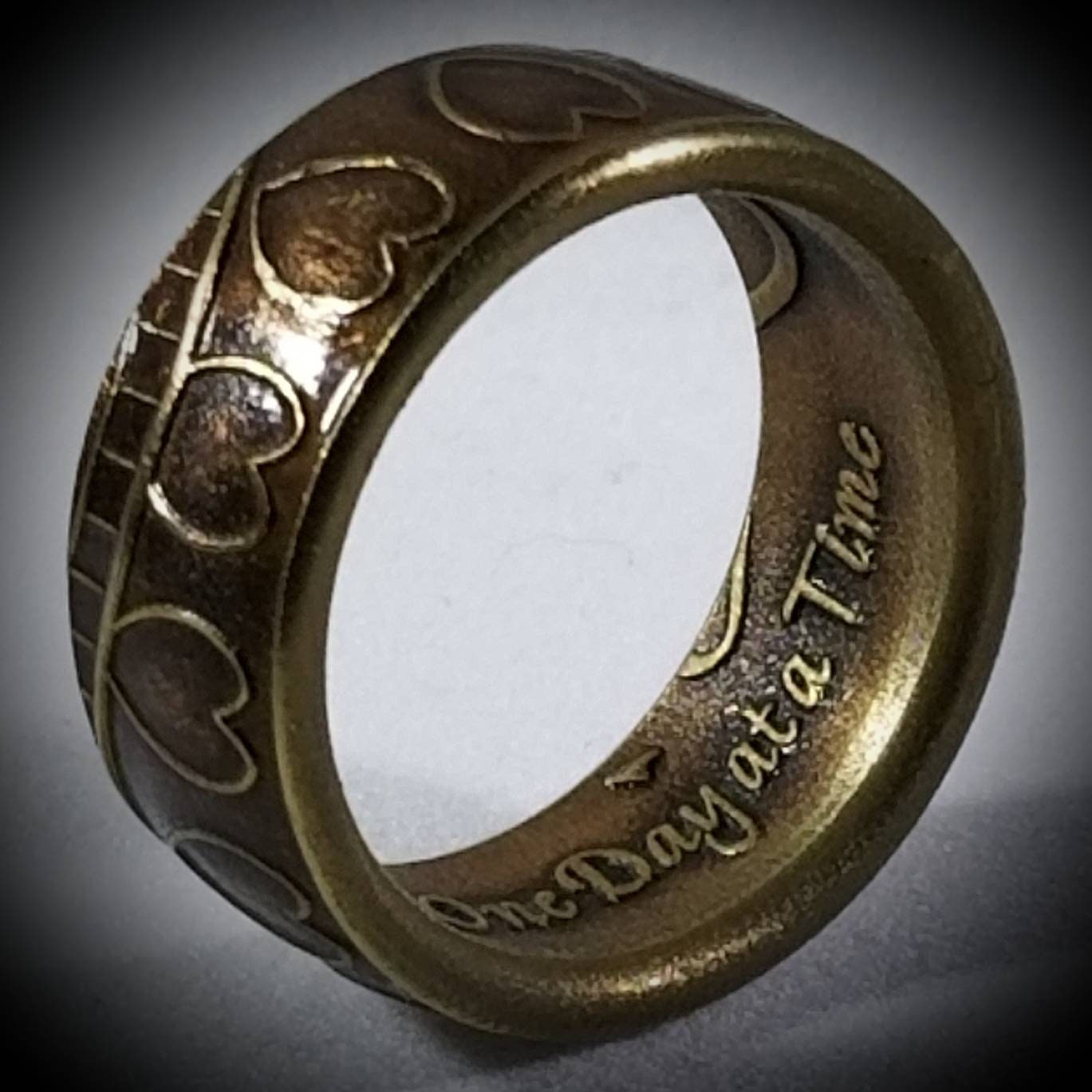 Heart Coin Bronze Coin Ring - Etsy