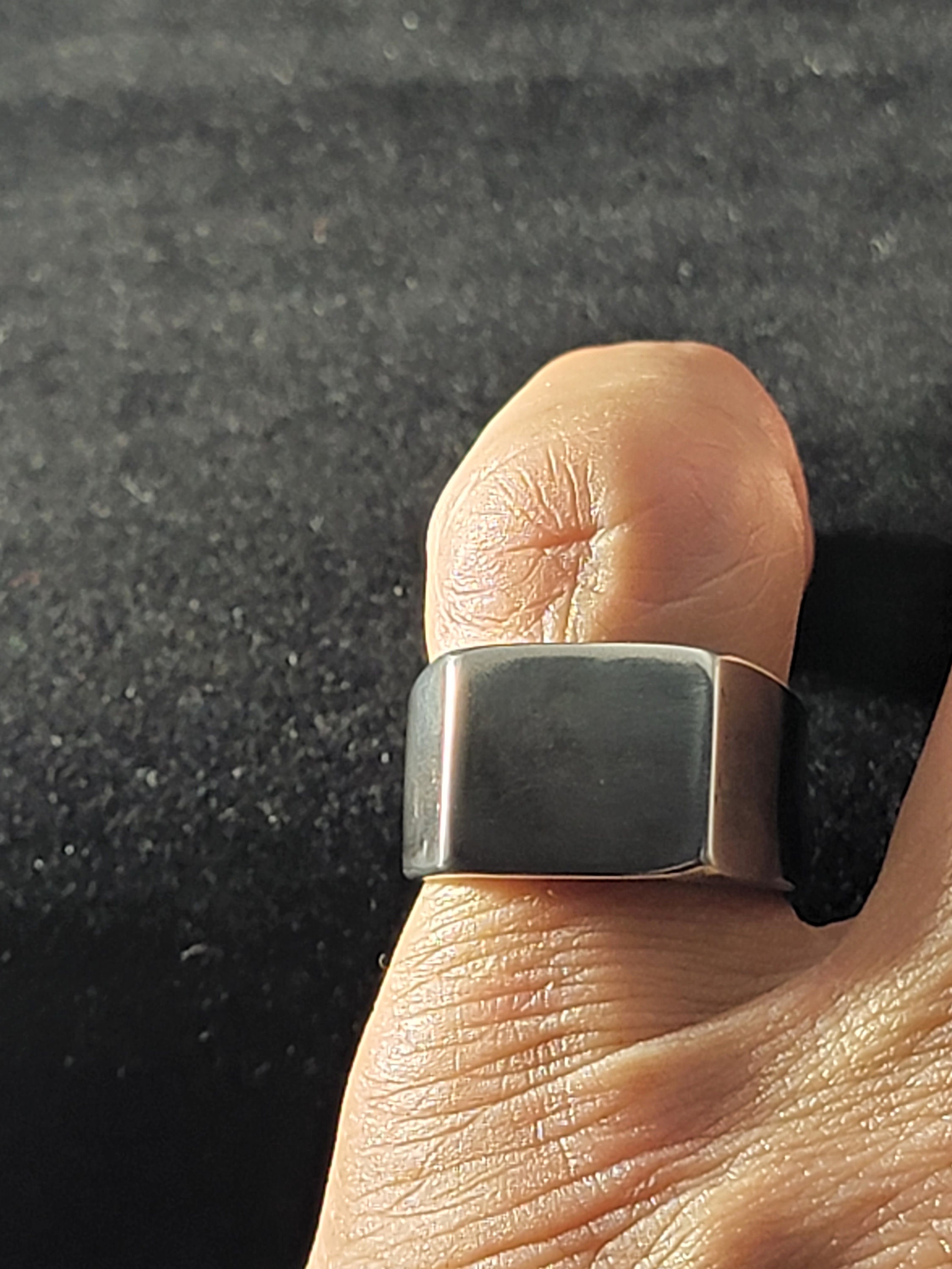 Stainless Steel Signet Ring - Etsy